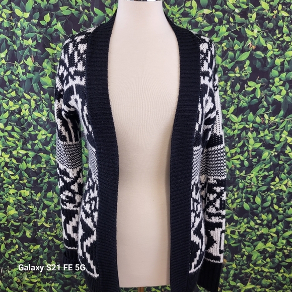 Mossimo Supply Co. | Sweaters | Mossimo Navy Southwest Open Front ...